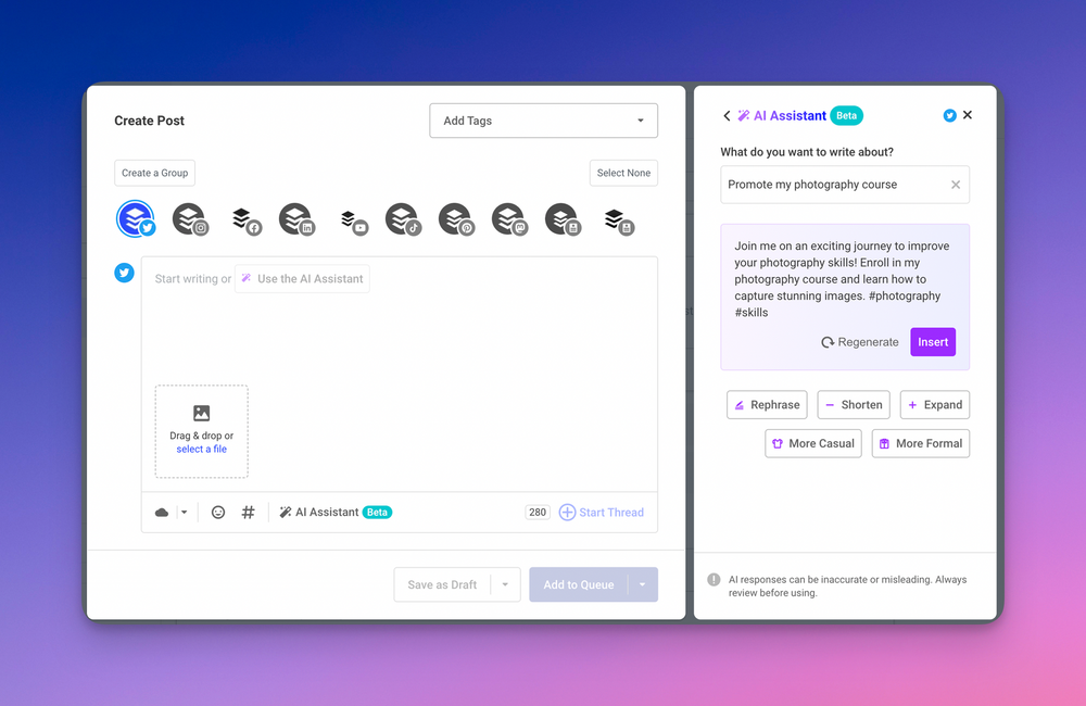 Introducing AI made for Social Media — Buffer’s AI Assistant