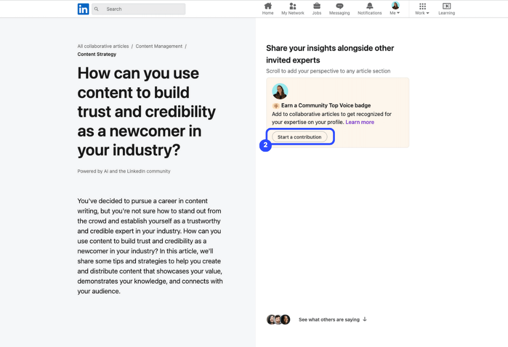 How to Become a LinkedIn Top Voice or Community Top Voice