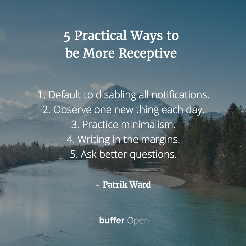 The Key to Meaningful Productivity: Being Receptive