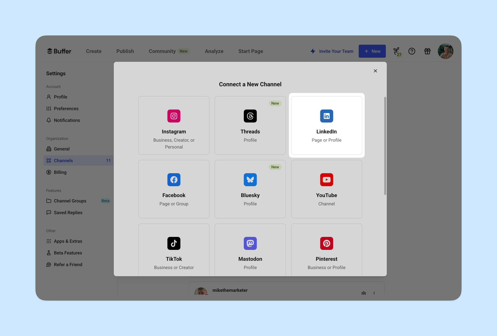New in Buffer: LinkedIn Profile Analytics
