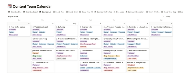 A Content Calendar Template From Buffer’s Content Team