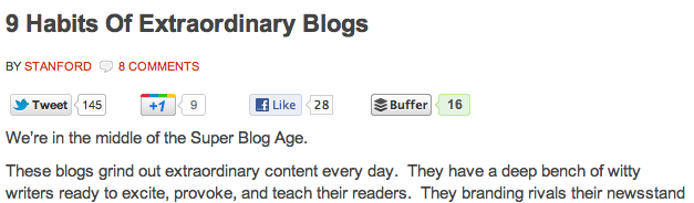 15 More Top Blogs With The New Buffer Button and How To Get Yours