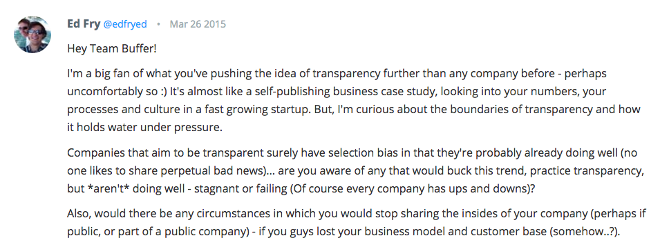 The Best Time For Transparency Is When It's The Hardest